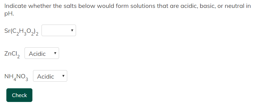 Solved Indicate whether the salts below would form solutions | Chegg.com