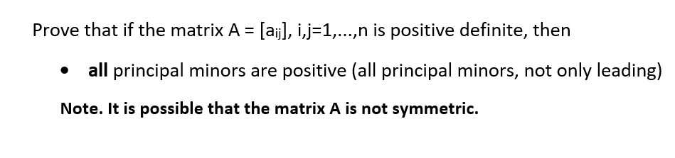 Solved Prove that if the matrix A=[aij],i,j=1,…,n is | Chegg.com