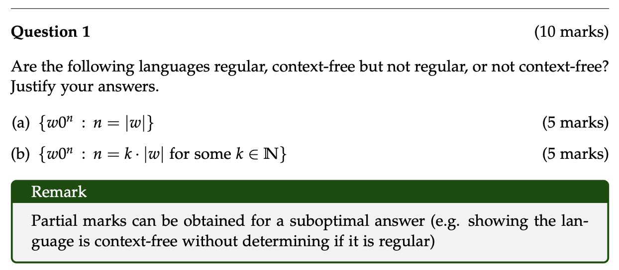 Solved Are the following languages regular, context-free but | Chegg.com