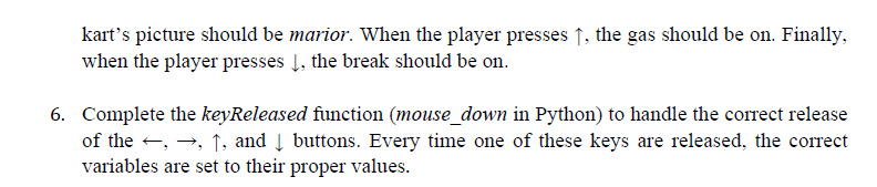 5. Modify the keyPressed function (mouse_down in | Chegg.com