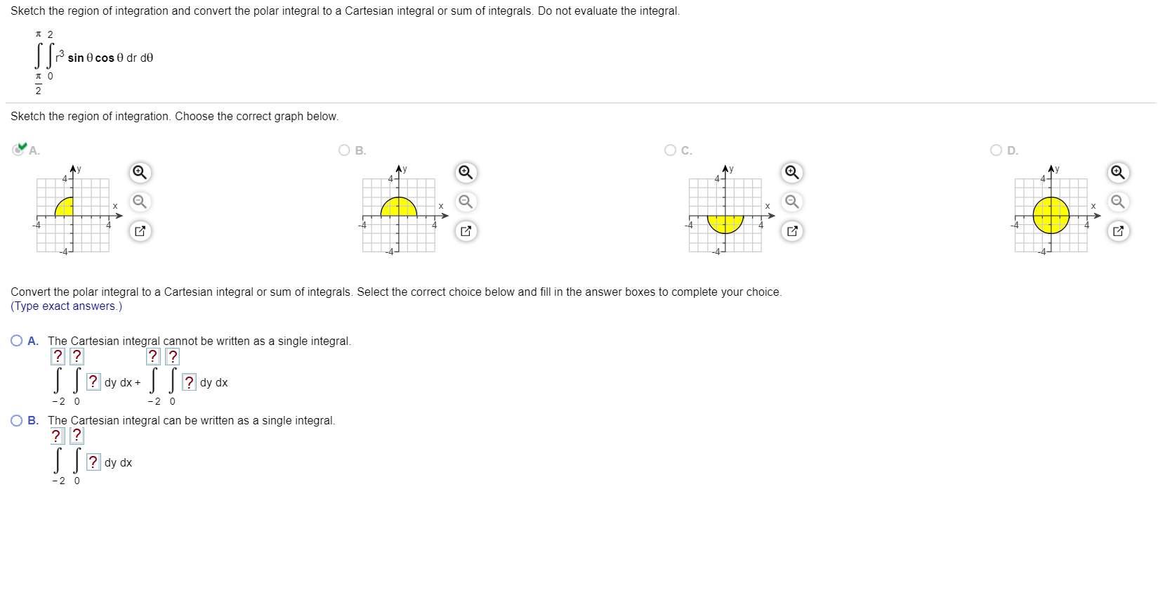 Solved Sketch The Region Of Integration And Convert The