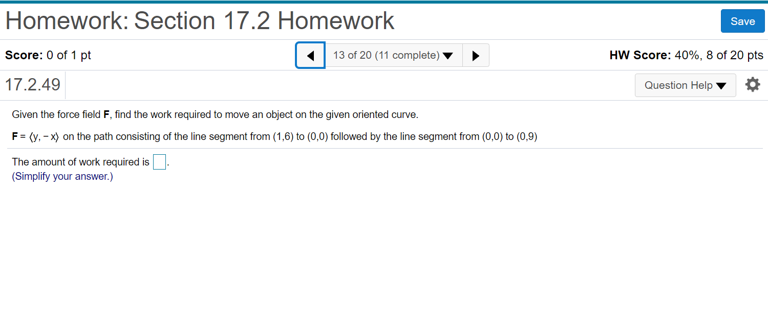 Solved Homework Section 17 2 Homework Save Score 0 Of 1 Pt