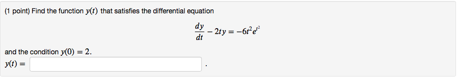 Solved Problem 15 (1 point) Solve the initial-value | Chegg.com