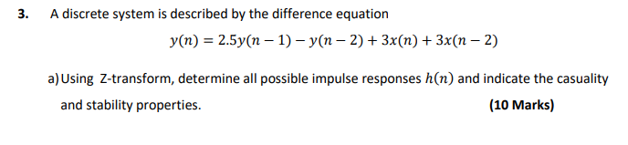 Solved code class="asciimath">A discrete system is described | Chegg.com