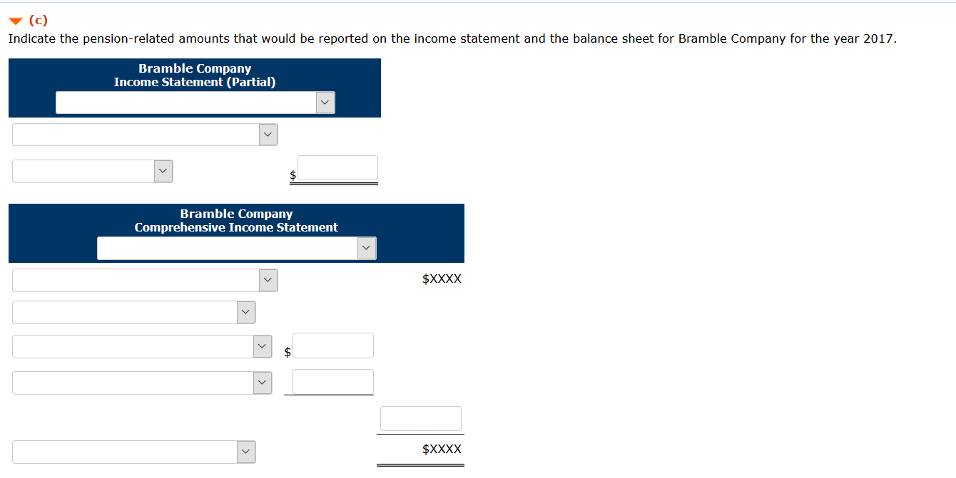 Solved Exercise 20-12 (Part Level Submission) Bramble | Chegg.com