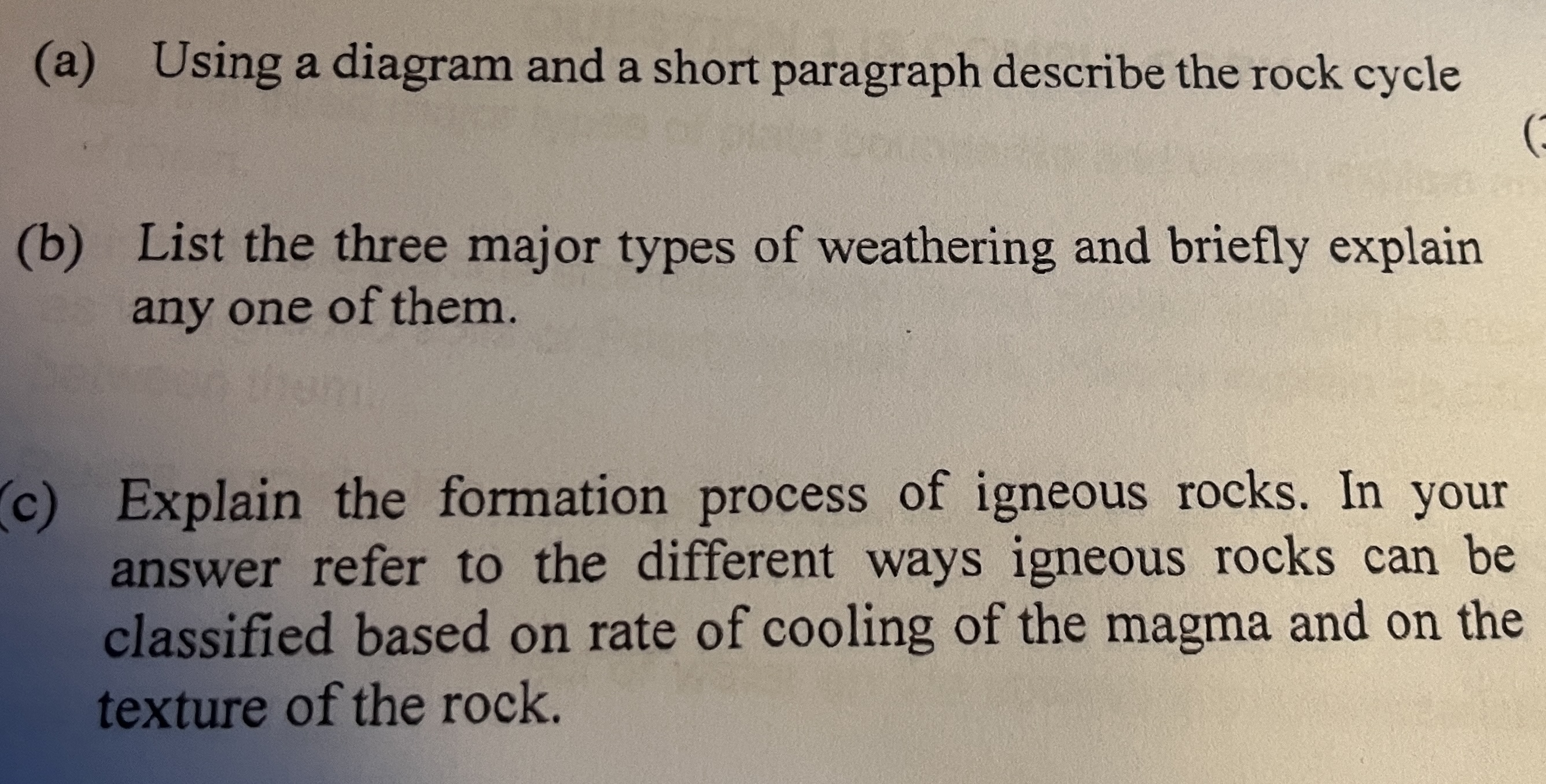 Solved (a) ﻿Using a diagram and a short paragraph describe | Chegg.com