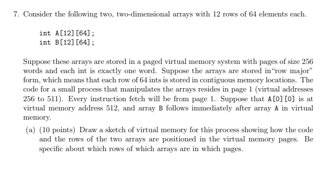 7. Consider the following two, two-dimensional arrays | Chegg.com