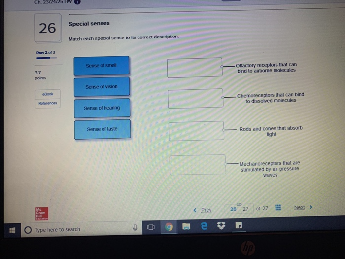 Solved Put the following events of sensing information in | Chegg.com