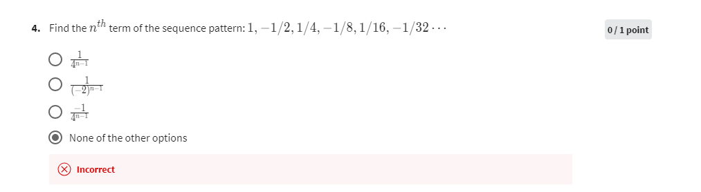 Solved Find the nth ﻿term of the sequence pattern: | Chegg.com