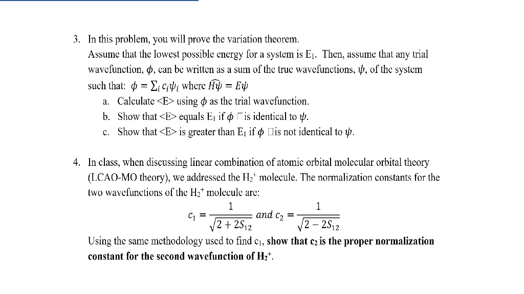 Solved 3. In this problem, you will prove the variation | Chegg.com