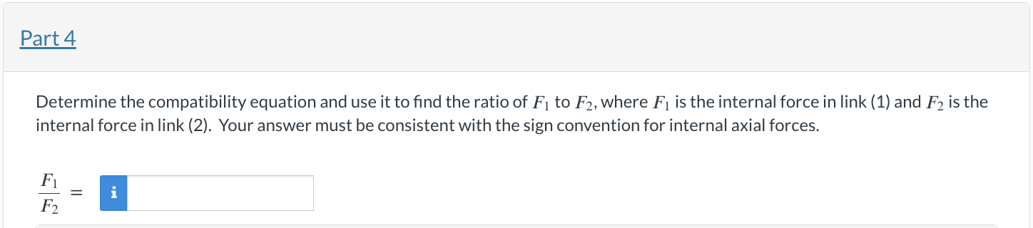 Solved Determine the deflection of link (1). Use | Chegg.com