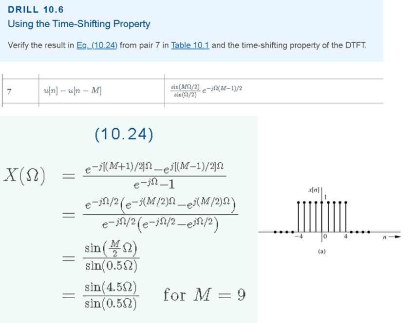 Solved DRILL 10.6 Using the Time-Shifting Property Verify | Chegg.com