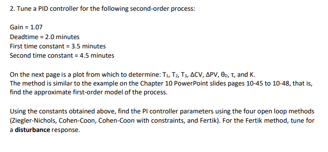 Solved 2. Tune a PID controller for the following | Chegg.com