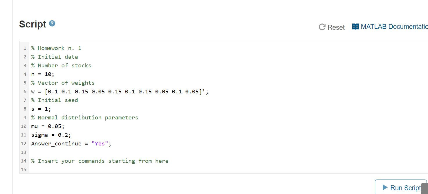 Solved Homework 1 Write a command file in Matlab that | Chegg.com