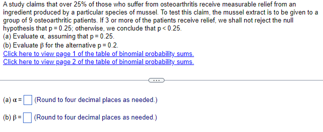 Solved A study claims that over 25% of those who suffer from | Chegg.com