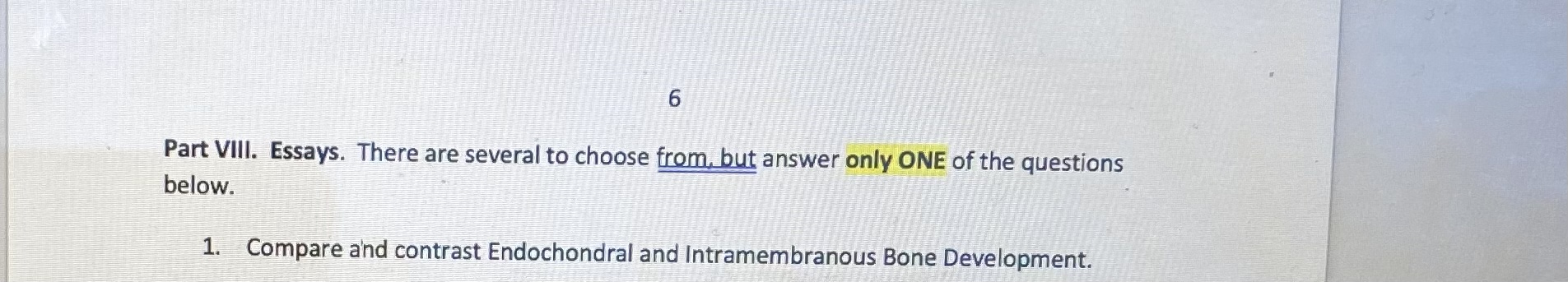Solved Part VIII. Essays. There are several to choose from, | Chegg.com