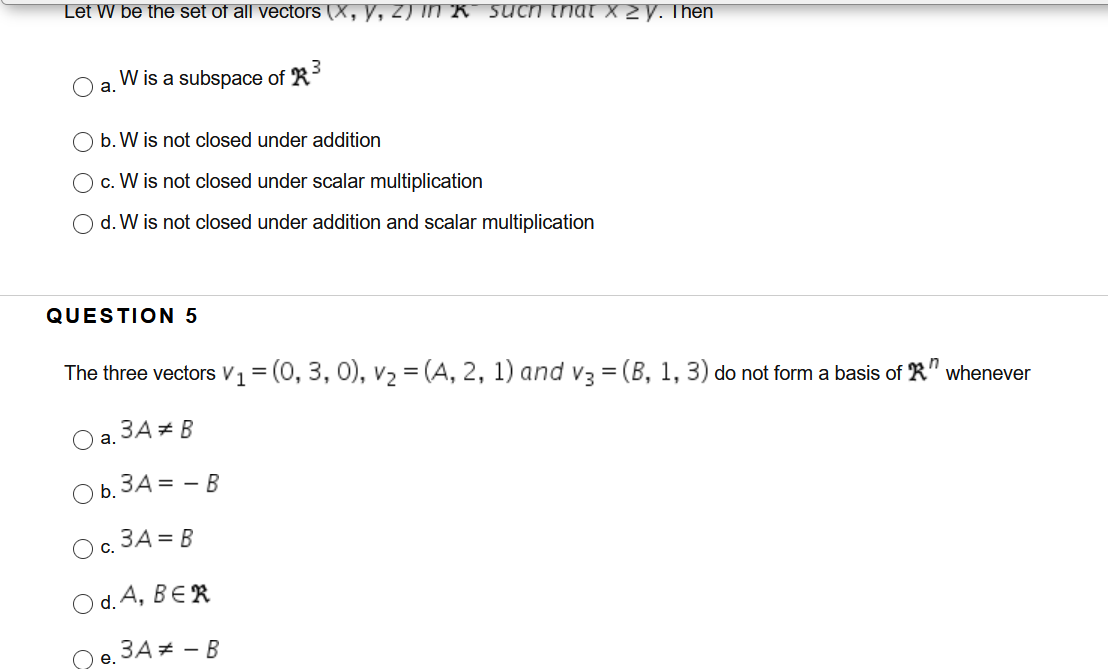 Solved Let W be the set of all vectors (X, Y, Z) IN K such | Chegg.com