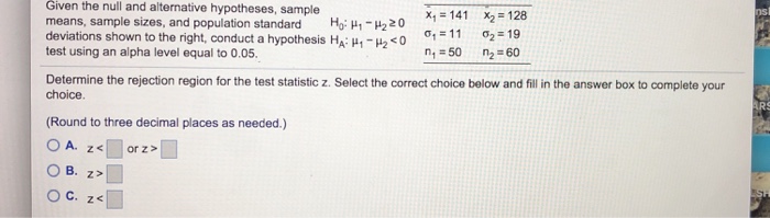 Solved Given the null and alternative hypotheses, sample | Chegg.com