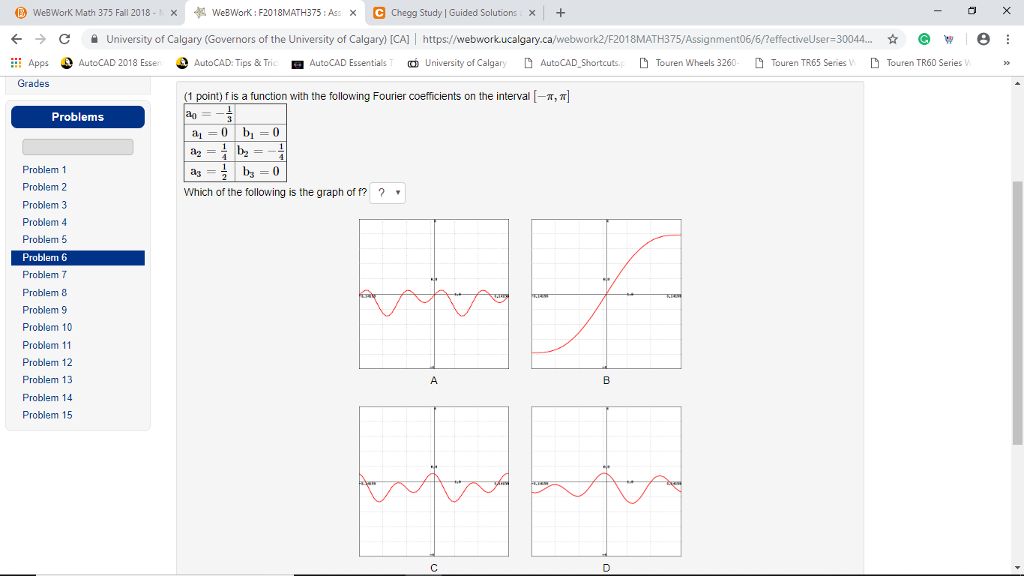 Solved D WeBWorK Math 375 Fall 2018- WeBWorK : F2018MATH375 | Chegg.com Solved D WeBWorK Math 375 Fall 2018- WeBWorK : F2018MATH375 | Chegg.com