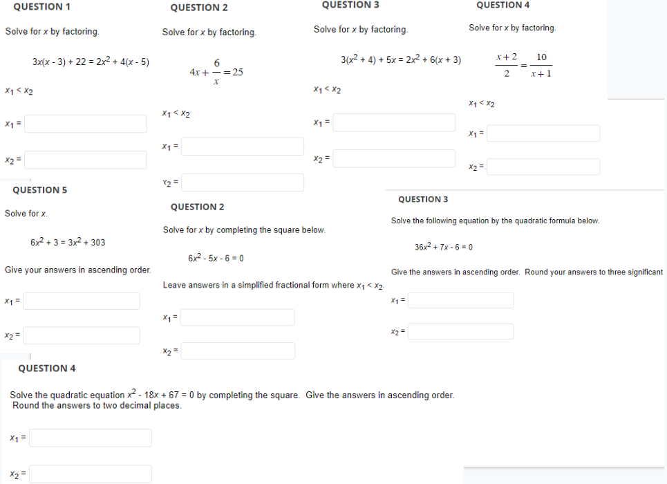 Solved Question 1 Question 2 Question 3 Question 4 Solve For 7506