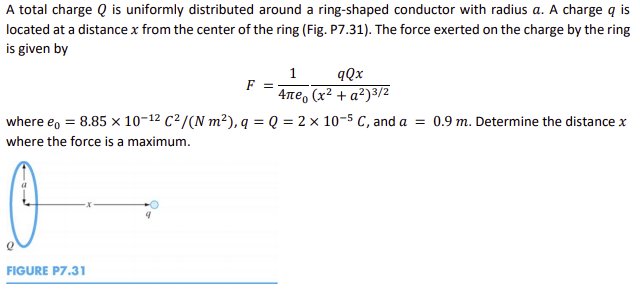 Solved A total charge Q is uniformly distributed around a | Chegg.com