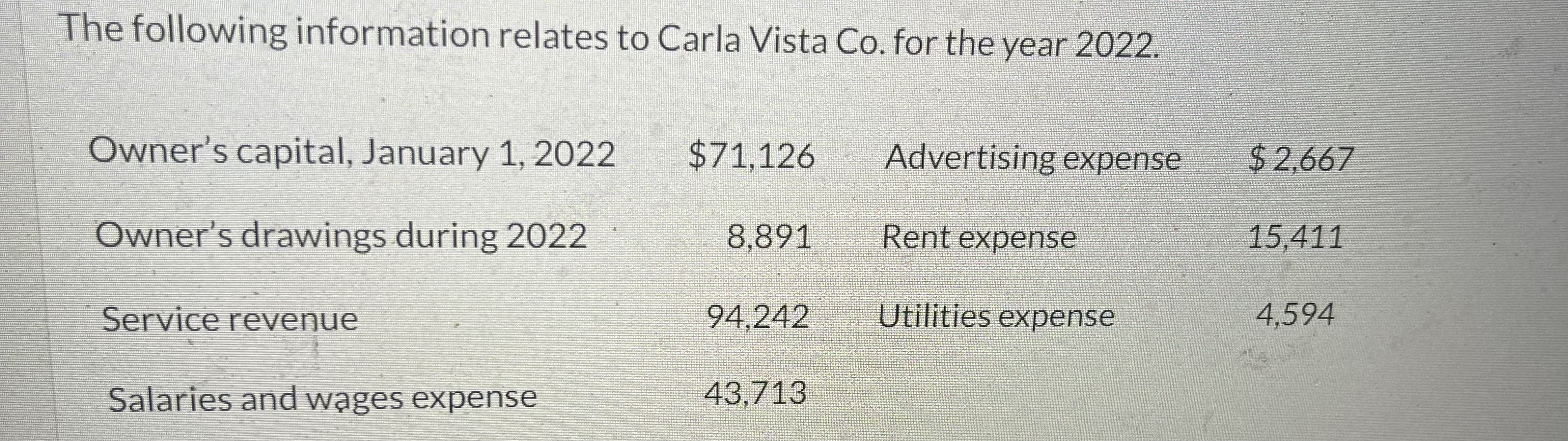 Solved After analyzing the data, prepare an income statement | Chegg.com