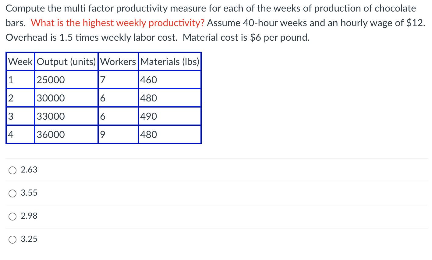 Solved Compute the multi factor productivity measure for | Chegg.com