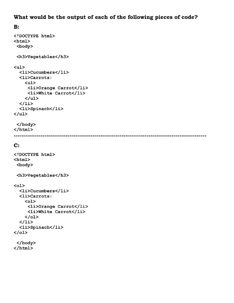 Solved Web Development. Please provide the answers with | Chegg.com