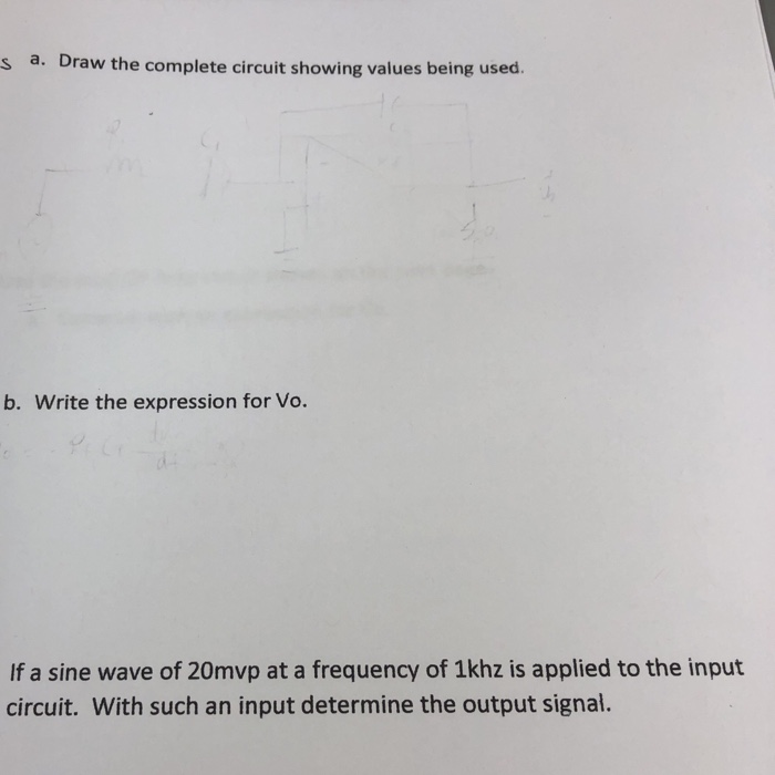 Solved Design a differentiator circuit with an input signal | Chegg.com