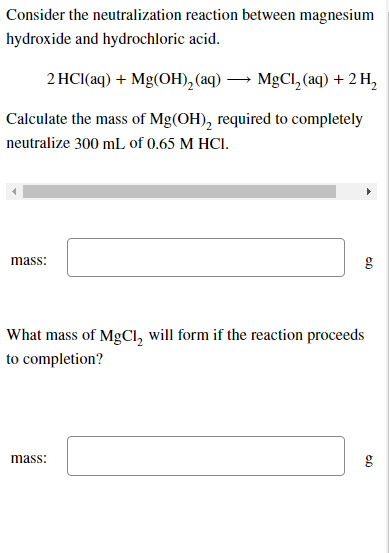 Solved Consider the neutralization reaction between | Chegg.com