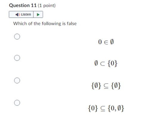 Solved Which of the following is false | Chegg.com