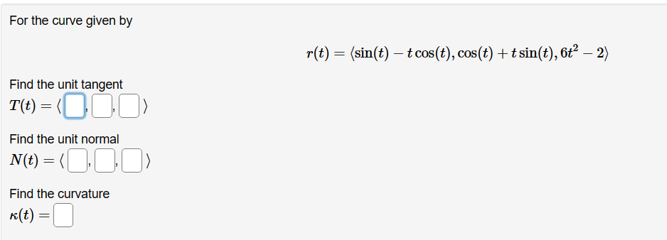 Solved For the curve given by | Chegg.com
