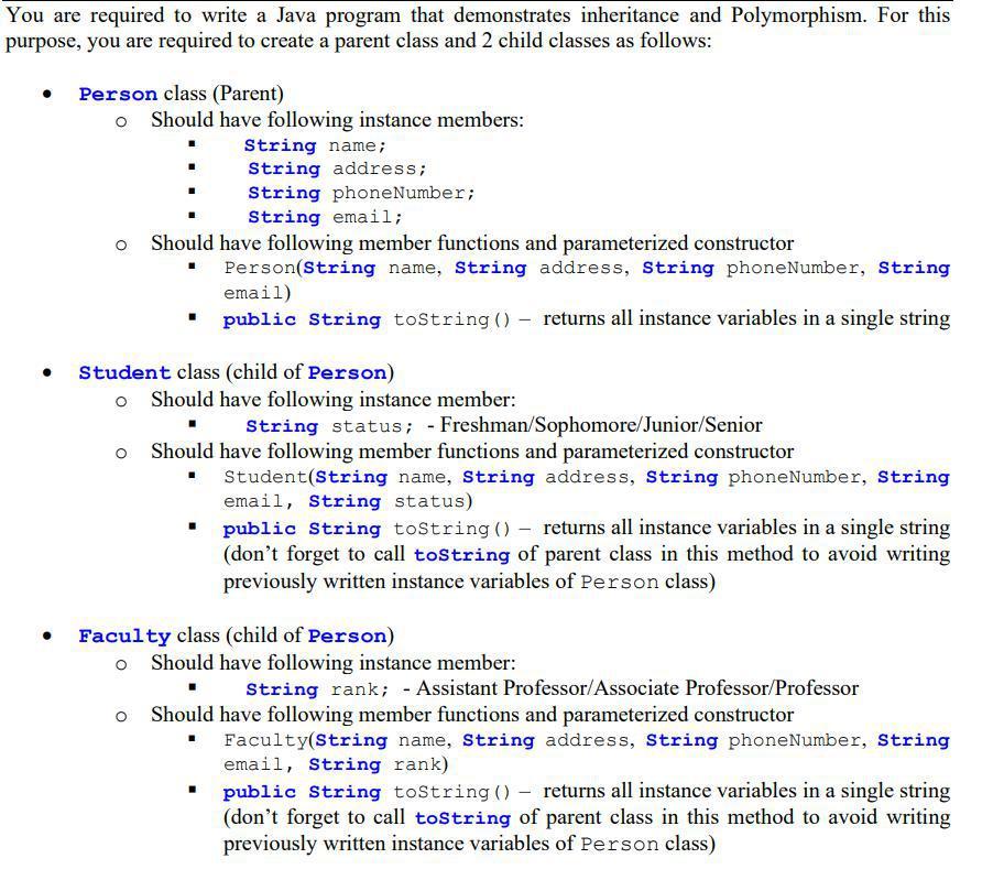 Solved You are required to write a Java program that | Chegg.com