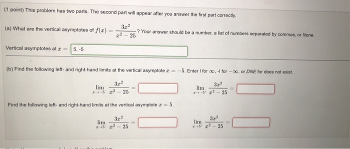 Solved (1 point) This problem has two parts. The second part | Chegg.com