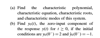 Solved (a) Find the the characteristic polynomial, | Chegg.com