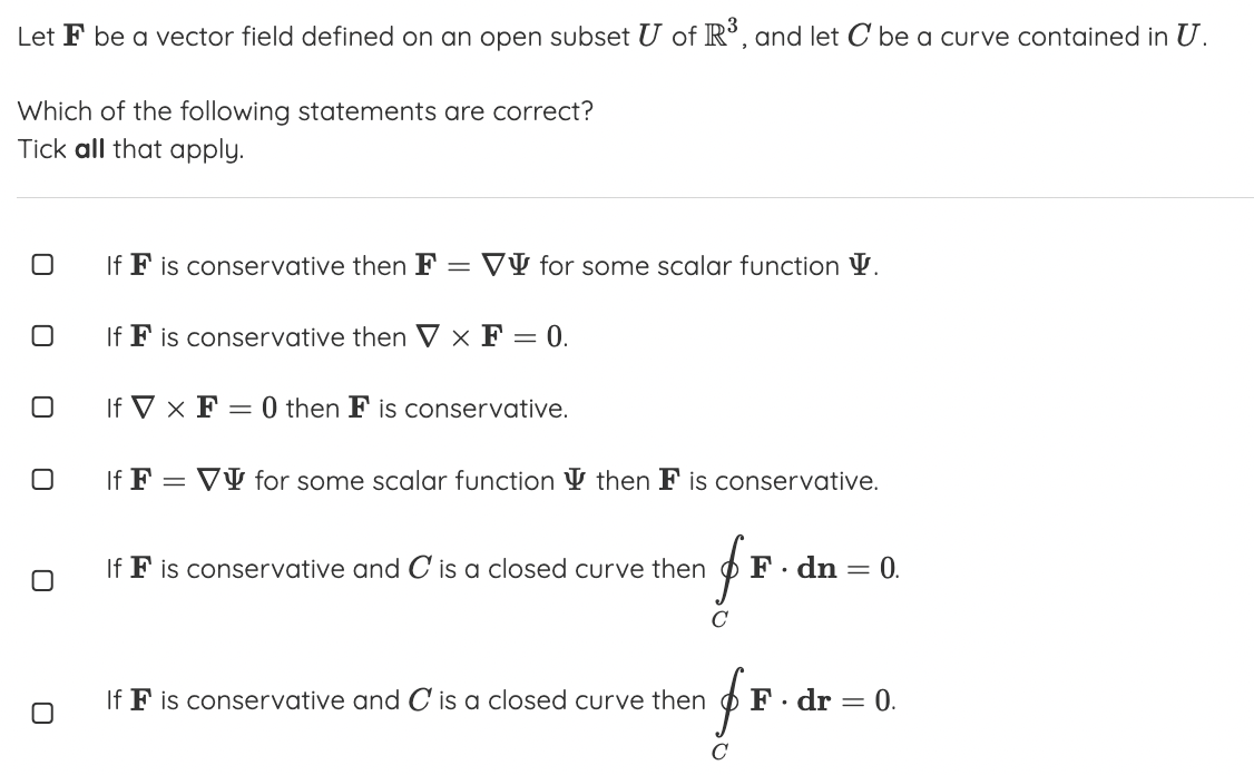 Solved Let F be a vector field defined on an open subset U | Chegg.com