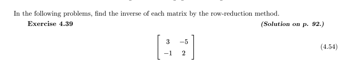 Solved In the following problems, find the inverse of each | Chegg.com