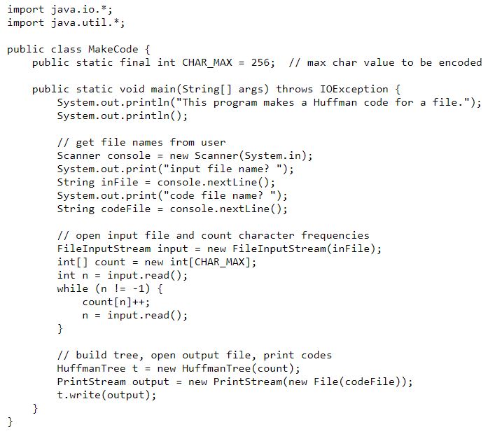 Solved Please help me to write HuffmanNode.java and | Chegg.com