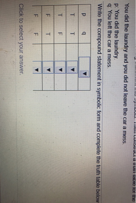 Solved Translate the following statements into symbols. Then | Chegg.com