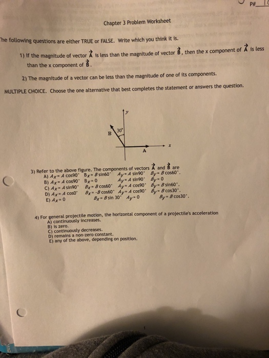 Solved Chapter 3 Problem Worksheet he following questions | Chegg.com