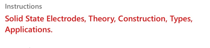 Solved Instructions Solid State Electrodes, Theory, | Chegg.com