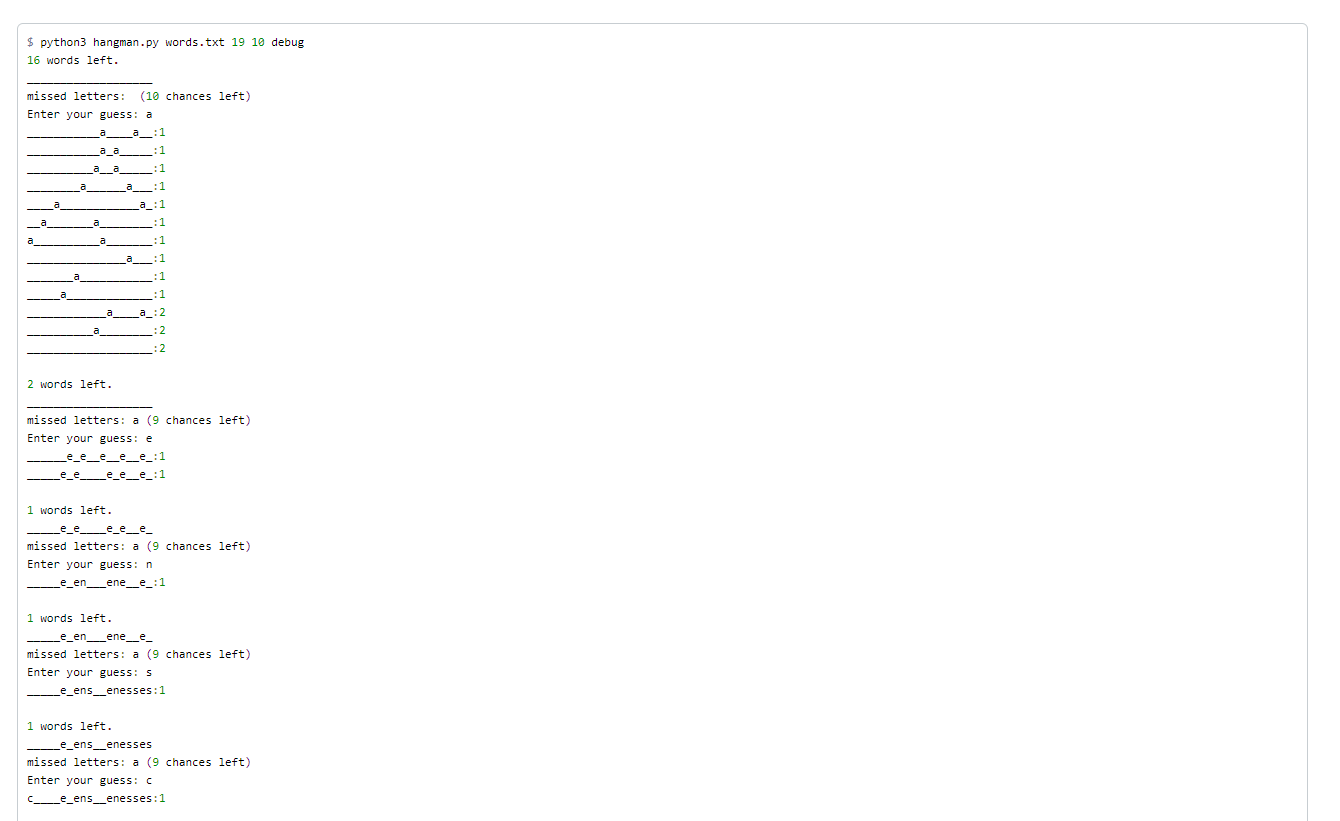 Solved In this exercise you will implement the Hangman Game. | Chegg.com