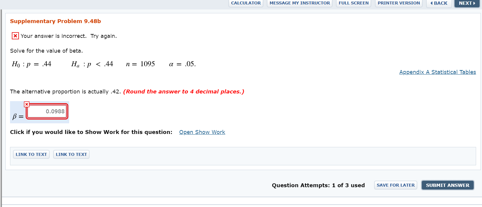 Solved CALCULATOR MESSAGE MY INSTRUCTOR FULL SCREEN PRINTER | Chegg.com