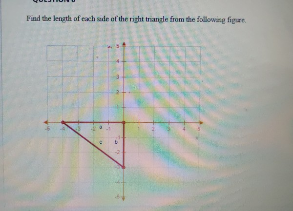 Solved Find the length of each side of the right triangle | Chegg.com