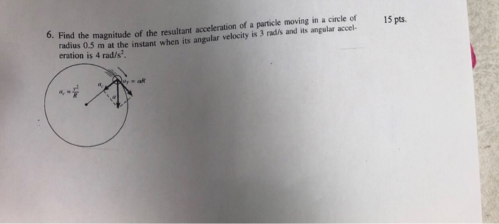 Solved magnitude of the resultant acceleration of a particle | Chegg.com