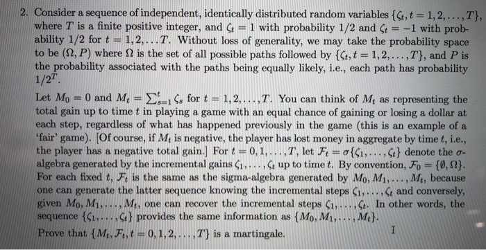 2. Consider a sequence of independent, identically | Chegg.com