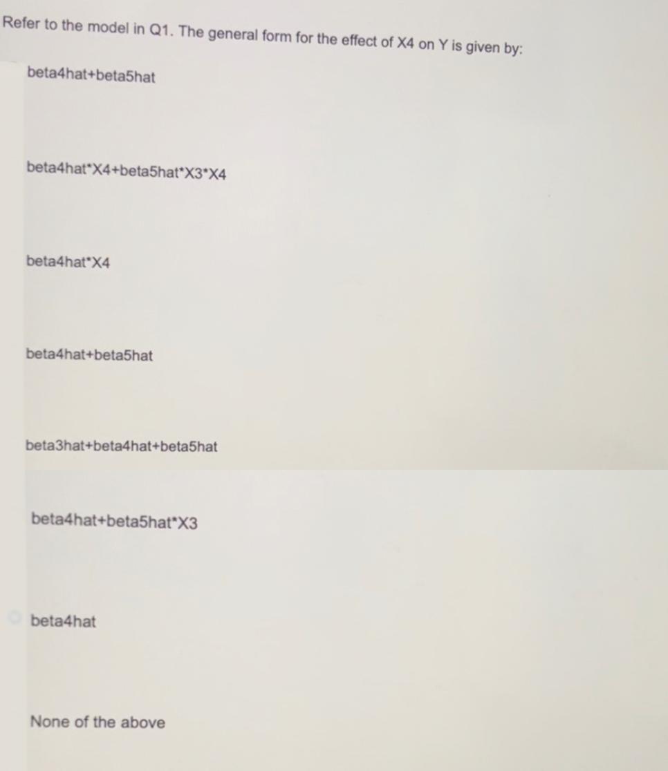 Solved QUESTION 1 Suppose we have the model: | Chegg.com