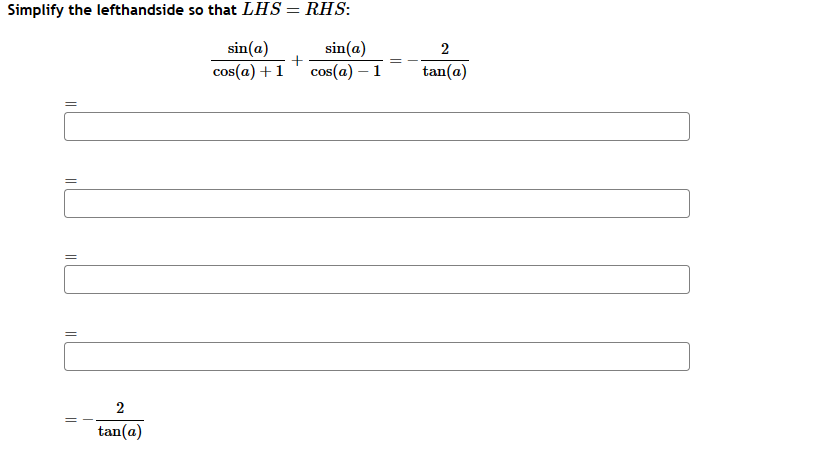 Solved Simplify the lefthandside so that LHS=RHS : | Chegg.com