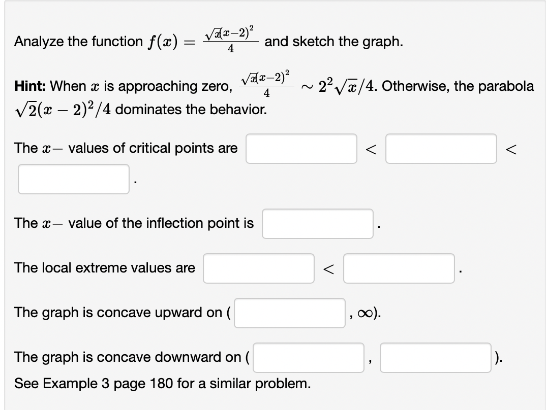 Solved Analyze the function f(x)=4x(x−2)2 and sketch the | Chegg.com