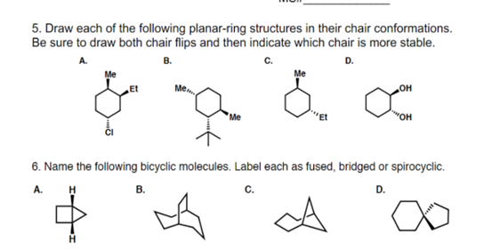 Solved Draw each of the following planar-ring structures in | Chegg.com